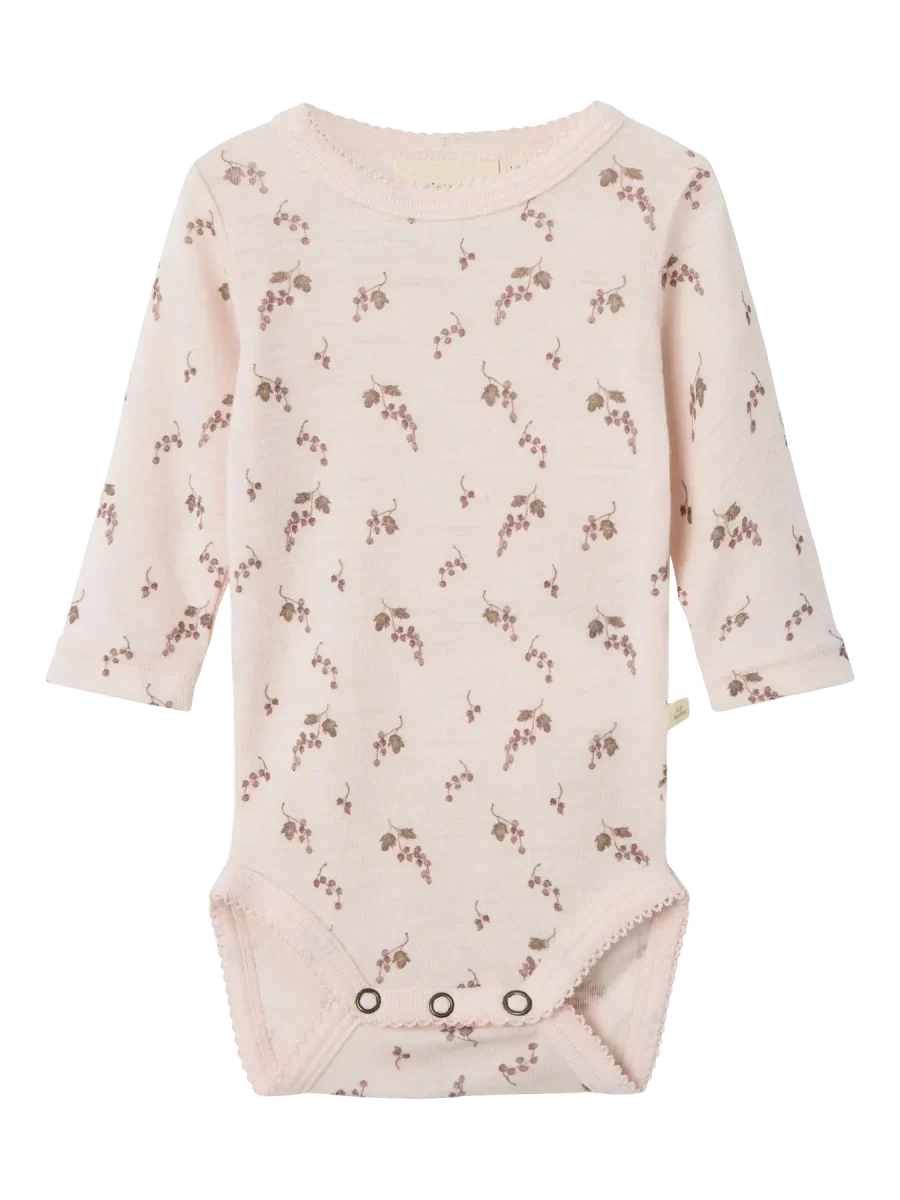 Lil' Atelier Baby WOOL NOEL NIA LS SLIM BODY NOOS - Morganite | BERRY ...